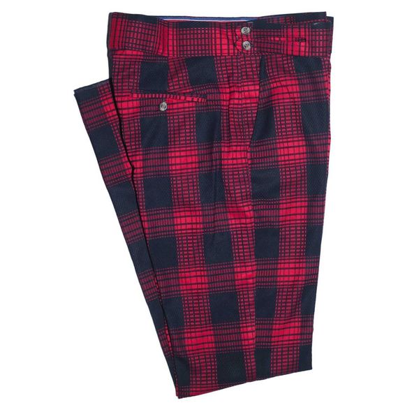 Chiragh Apparel | Pants | Mens Gurkha Pants Blue Red Plaid Wool Slim ...